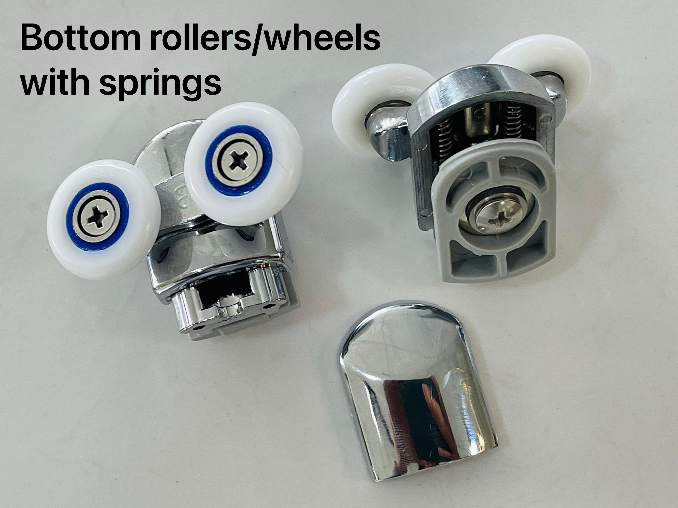 Shower sliding door bottom rollers/wheels